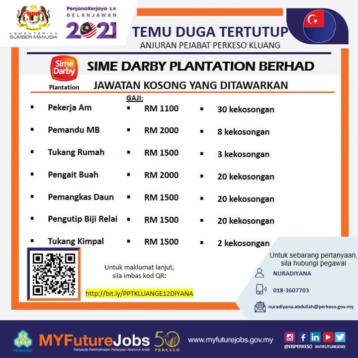 Iklan Jawatan Sime Darby Plantation Berhad • Portal Kerja Kosong Graduan Iklan Jawatan Sime Darby Plantation Berhad • Portal Kerja Kosong Graduan