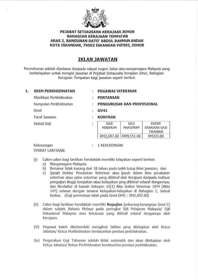 Iklan Jawatan Pejabat Setiausaha Kerajaan Johor • Portal Kerja Kosong ... Iklan Jawatan Pejabat Setiausaha Kerajaan Johor • Portal Kerja Kosong ...