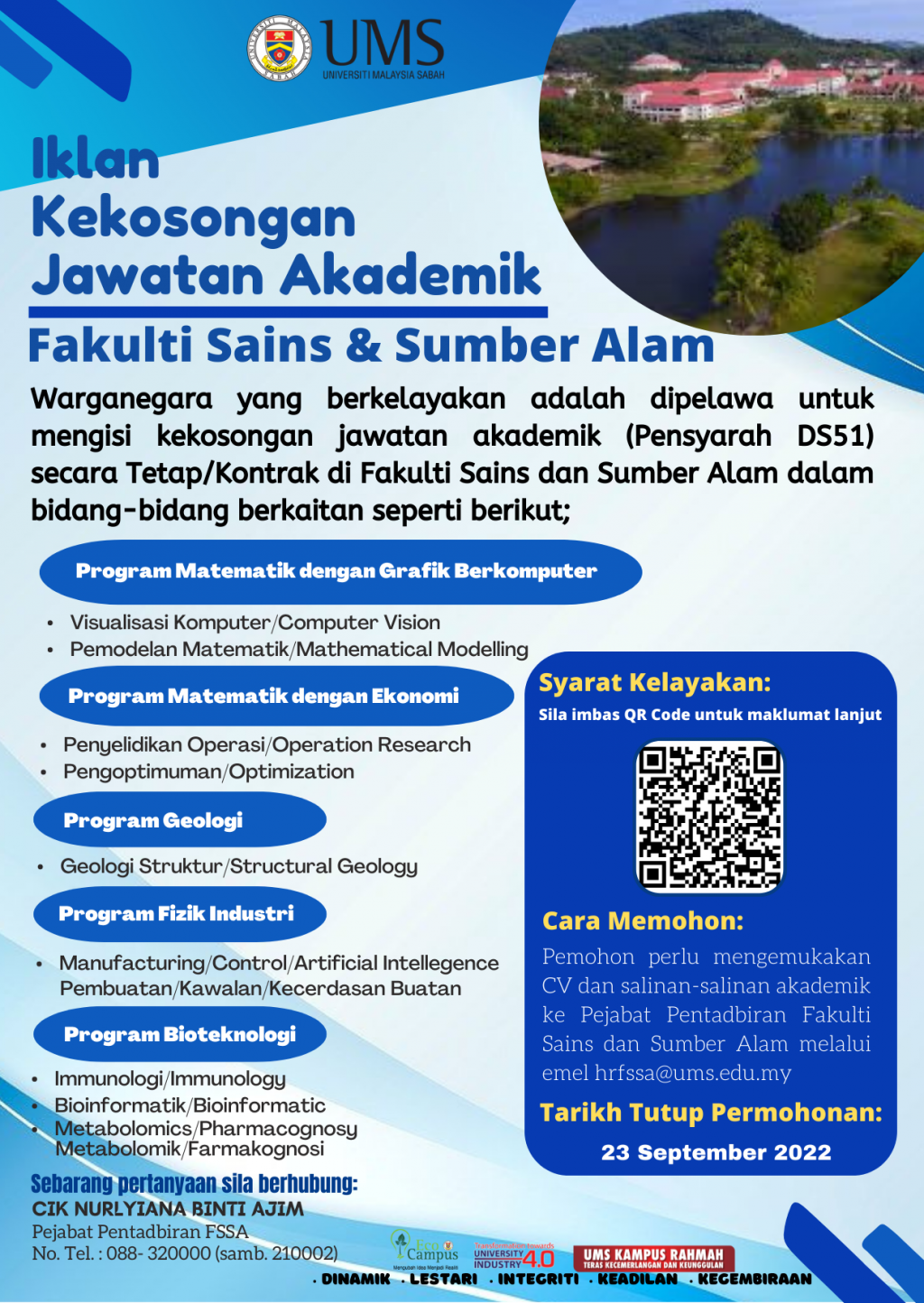 Iklan Jawatan Universiti Malaysia Sabah (UMS) • Portal Kerja Kosong Graduan