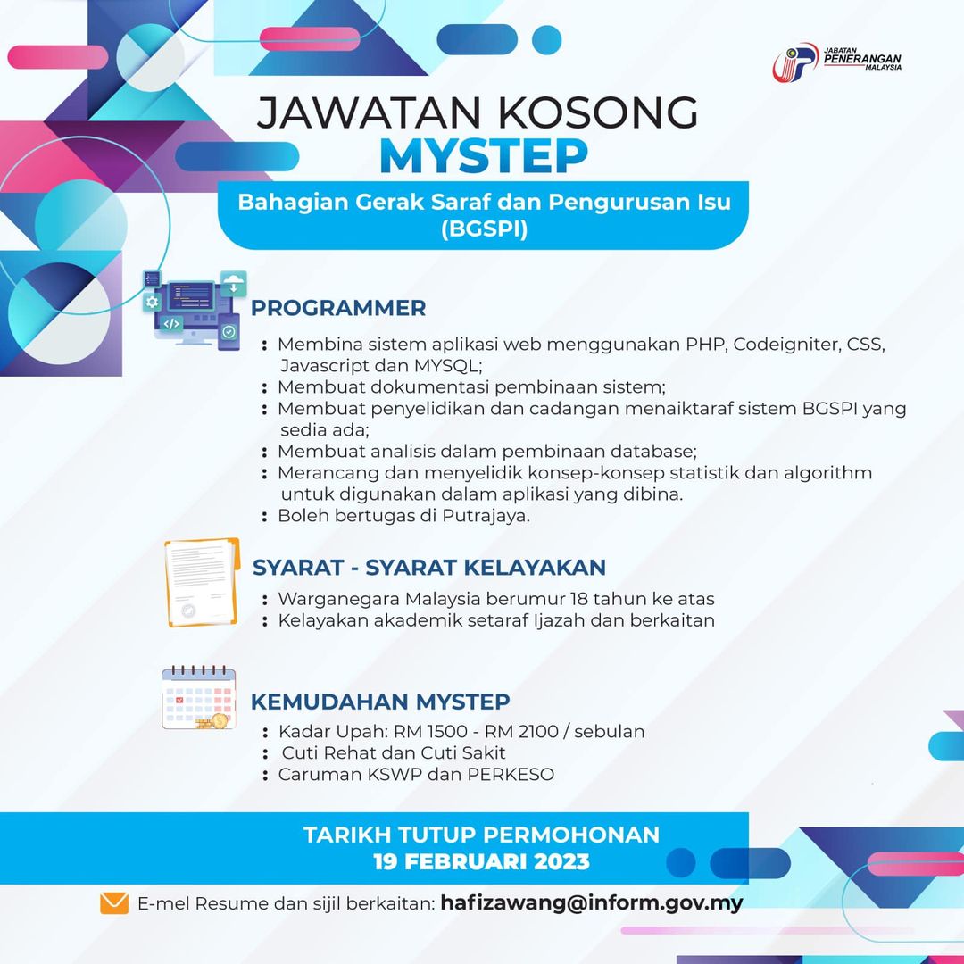 Iklan Jawatan Jabatan Penerangan Malaysia • Portal Kerja Kosong Graduan