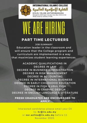 International Islamic University Malaysia (IIUM) • Portal Kerja Kosong ...