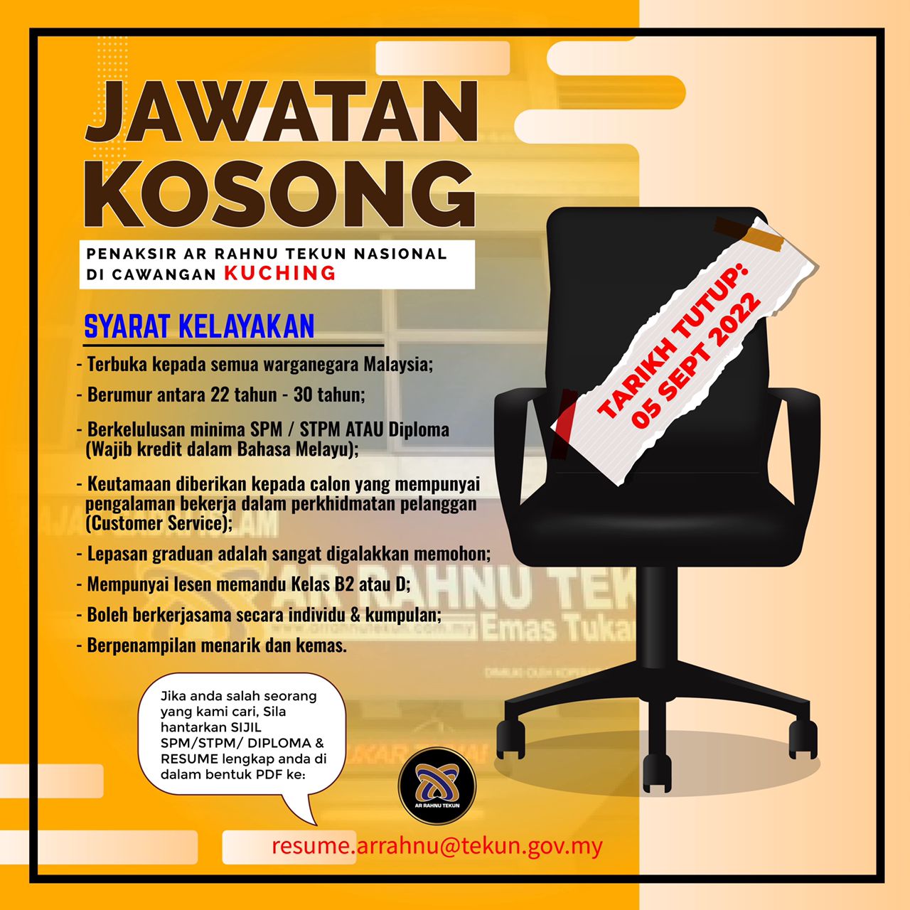 Iklan Jawatan Ar Rahnu TEKUN • Portal Kerja Kosong Graduan