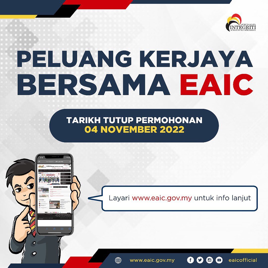 Iklan Jawatan Suruhanjaya Integriti Agensi Penguatkuasaan (EAIC) • Portal Kerja Kosong Graduan