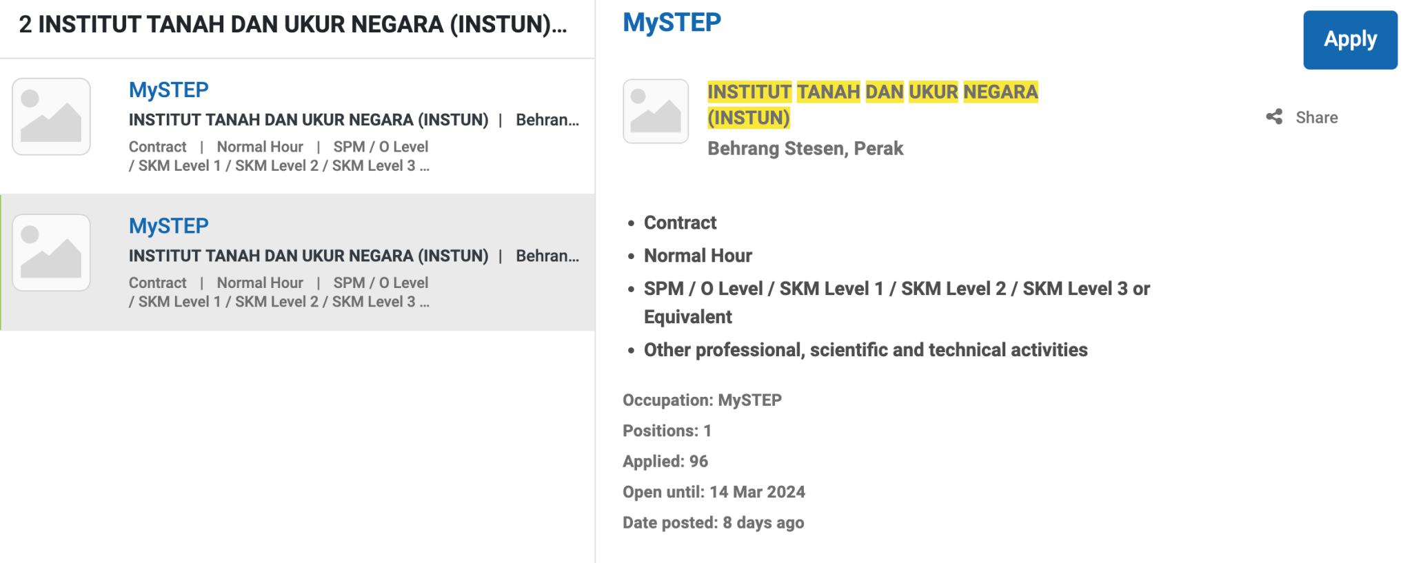 Iklan Jawatan Kosong Institut Tanah Dan Ukur Negara (INSTUN) • Portal ...