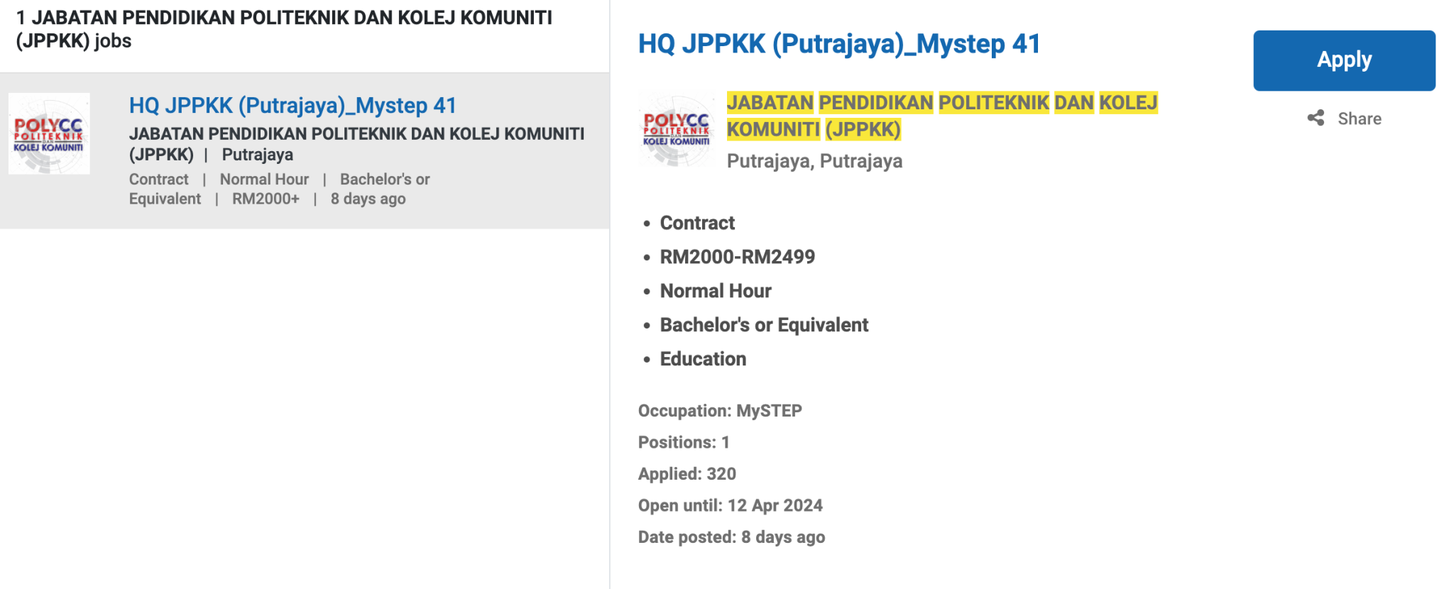 Iklan Jawatan Kosong Jabatan Pendidikan PoliteknikDan Kolej Komuniti ...